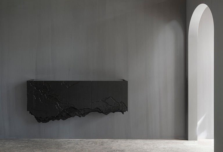 Ledge Floating Console (61") in Black by Simon Johns For Sale at 1stDibs