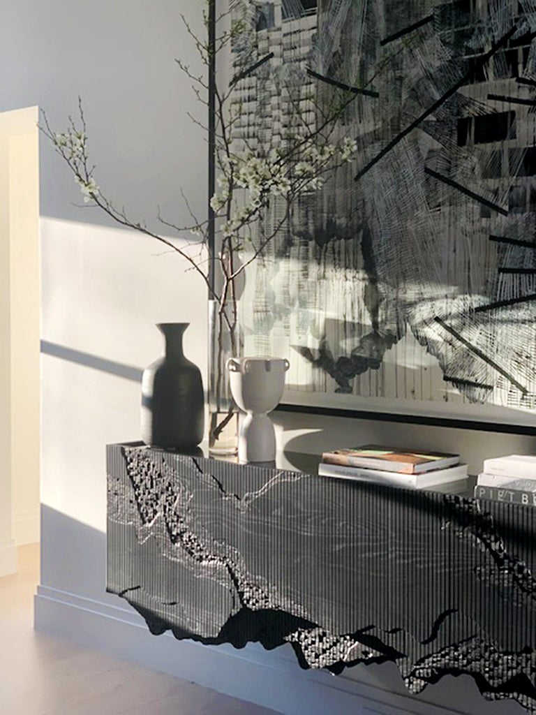 Ledge Floating Console (73") in Black by Simon Johns For Sale at 1stDibs