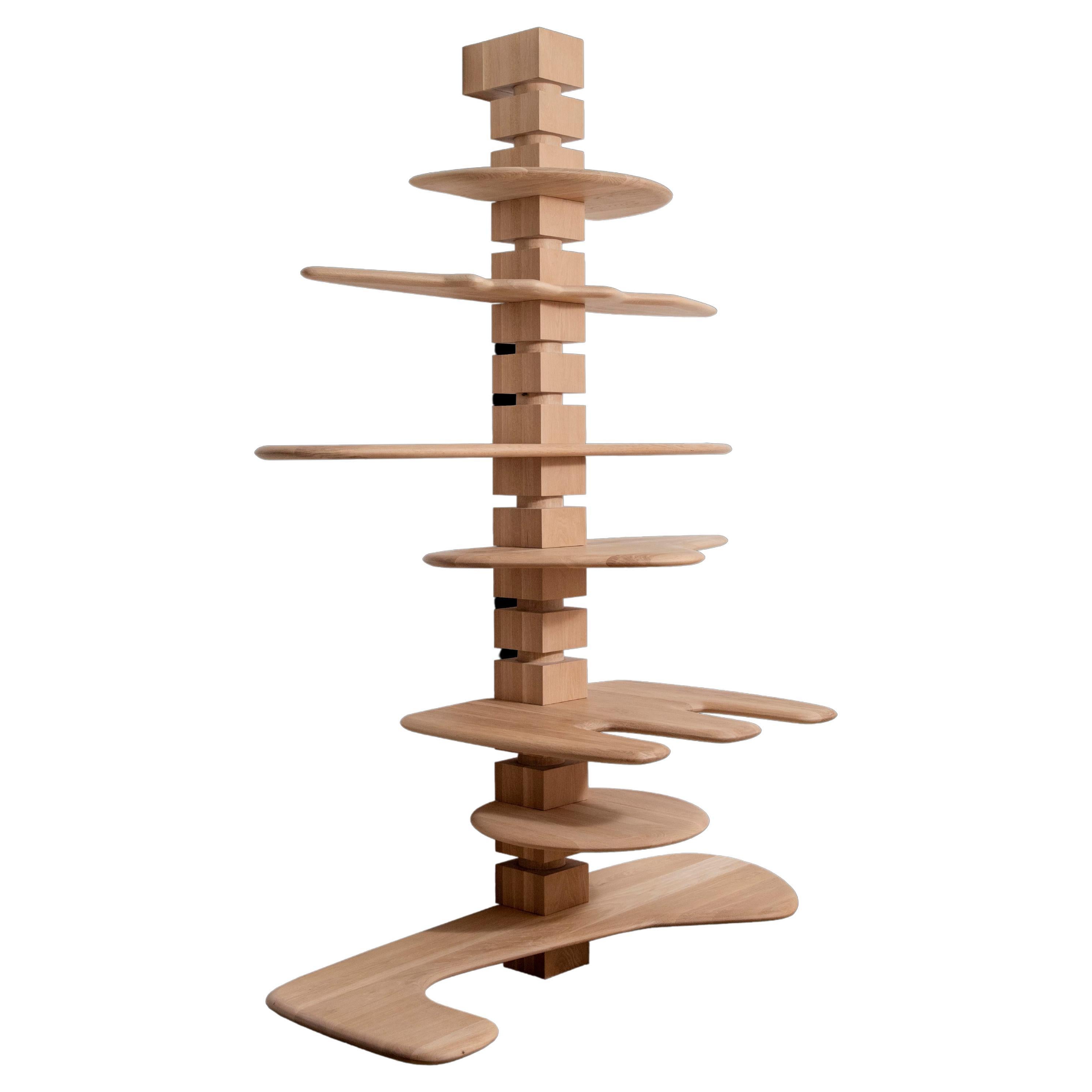 Climb Mega Shelving System Black Metal Threads, Walnut For Sale at 1stDibs