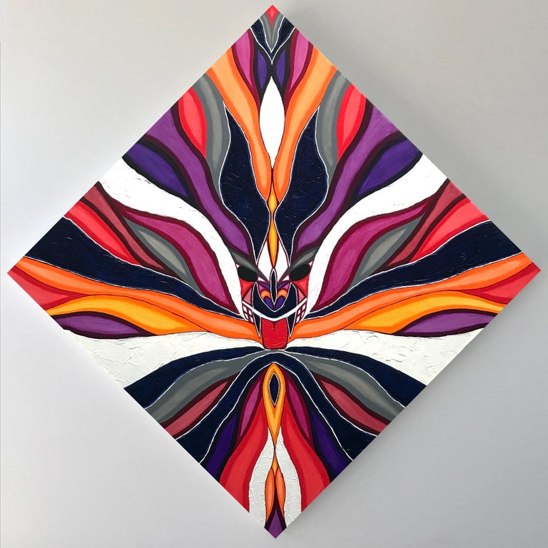 Lee Clarke - "Octo Wasgo" Diamond Contemporary Abstract Painting on ...