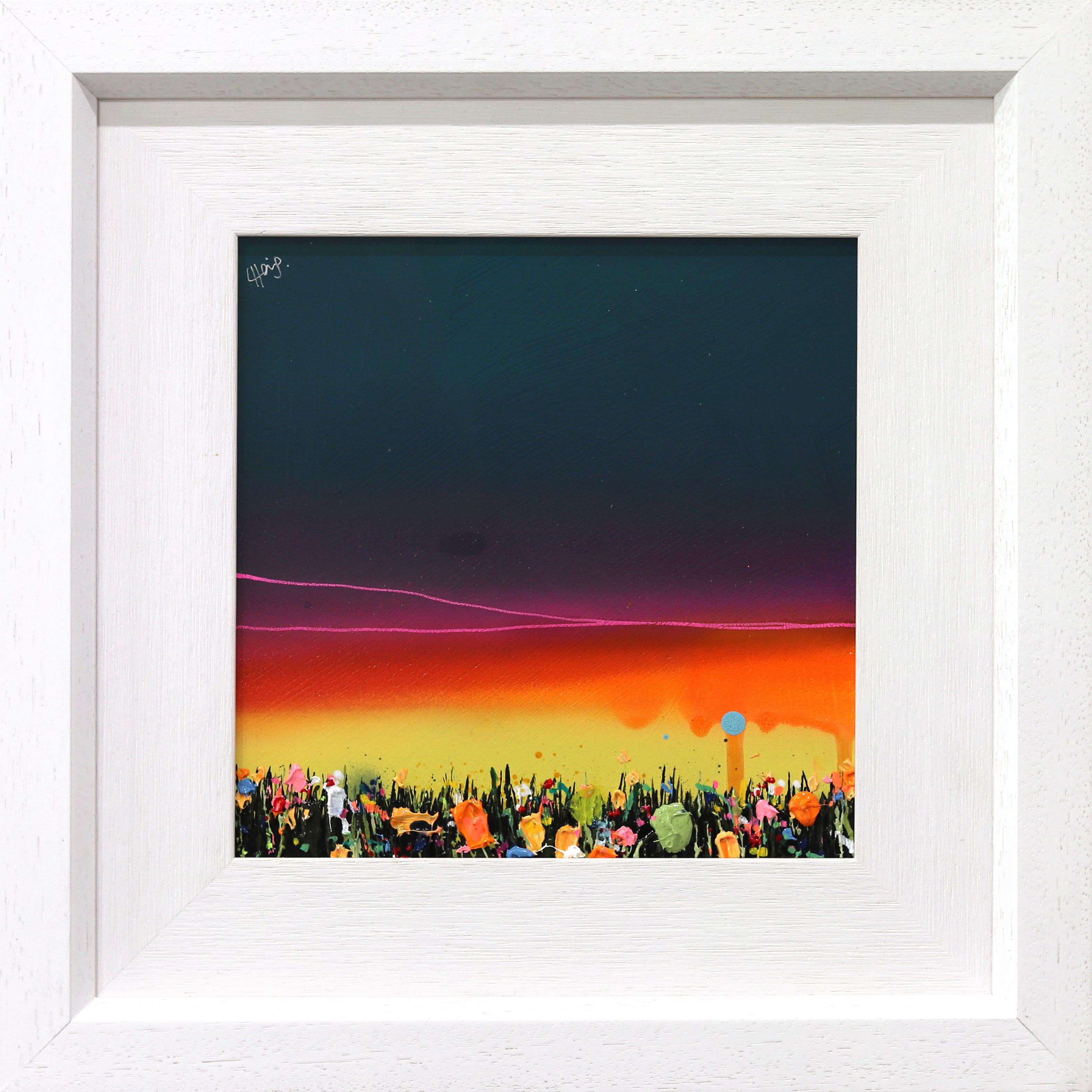Lee Herring - Sunset of Dreams - Vibrant Orange Mixed Media Landscape ...