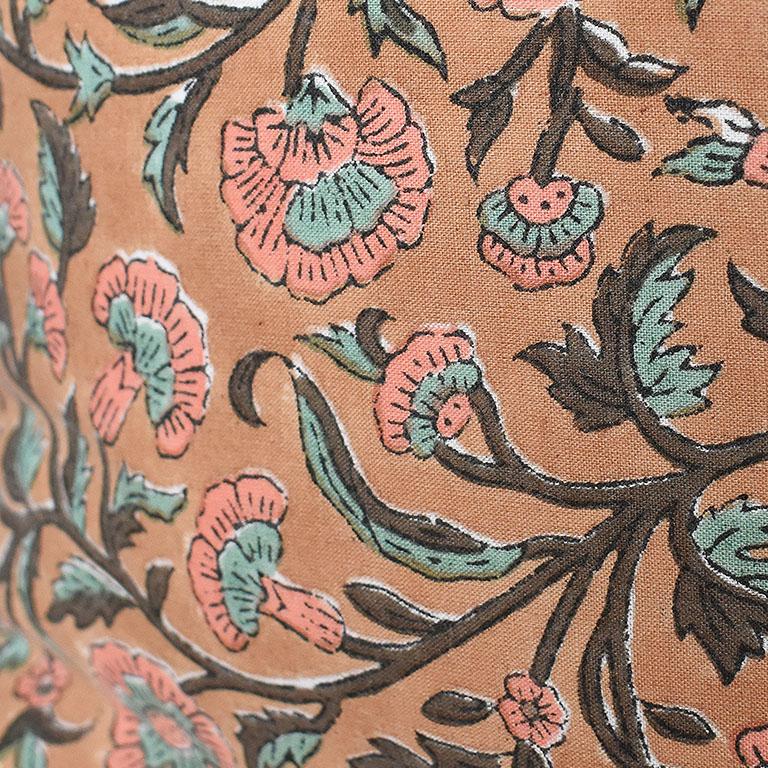 Lee Radziwill Inspired Block Print Down Filled Flower Motif Pillow ...