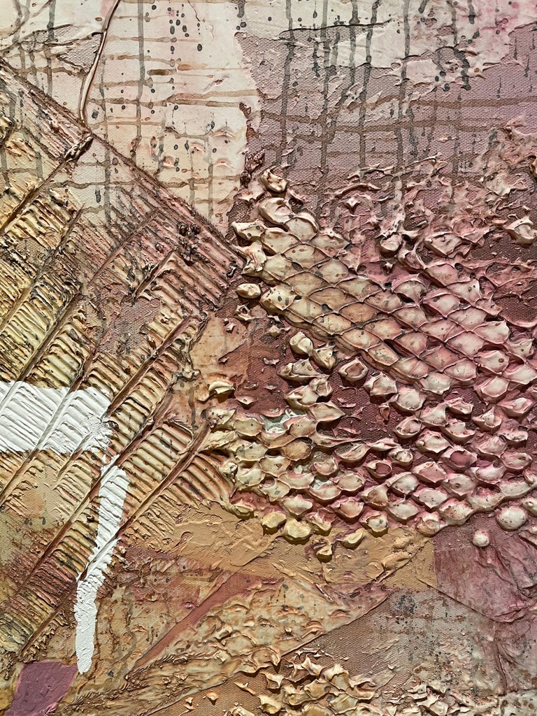 Lee Reynolds - Extra-large 1990 abstract contemporary oil painting in pastel colors For Sale at ...