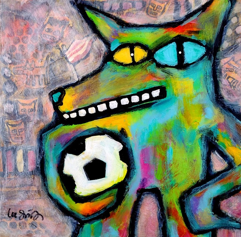 Lee Smith - Goal, Original Painting For Sale at 1stDibs