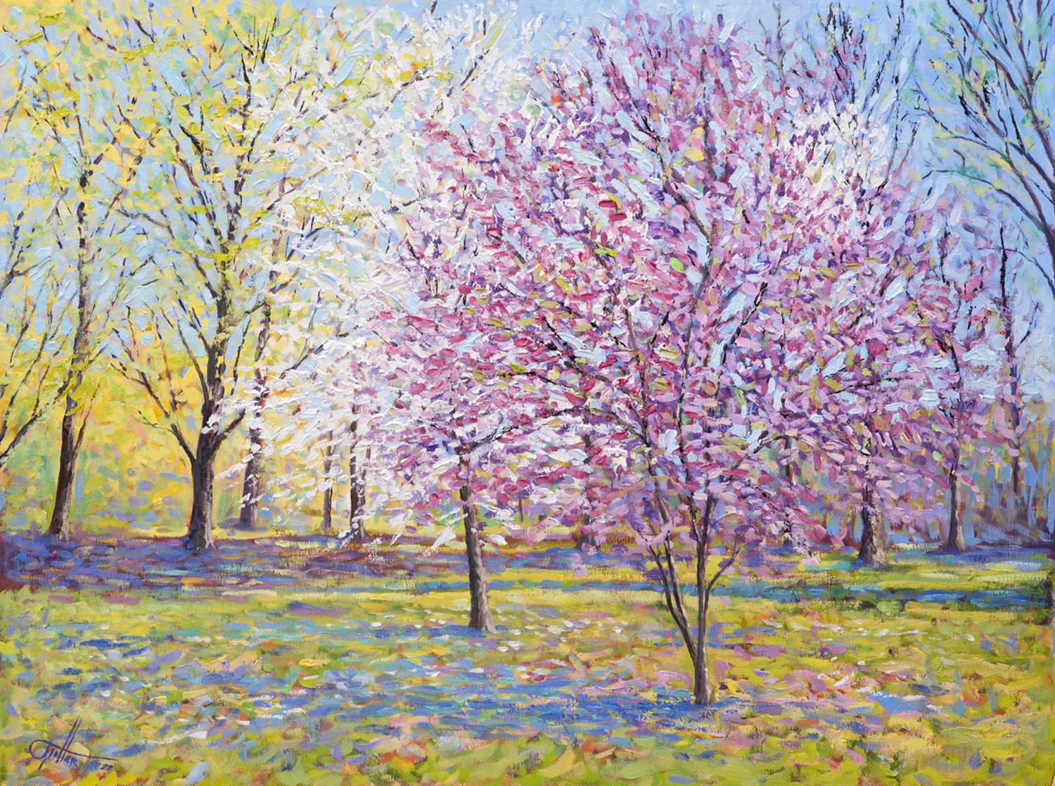 Lee Tiller - Tree Poem 10 (The Olive Grove) impressionist oil painting ...