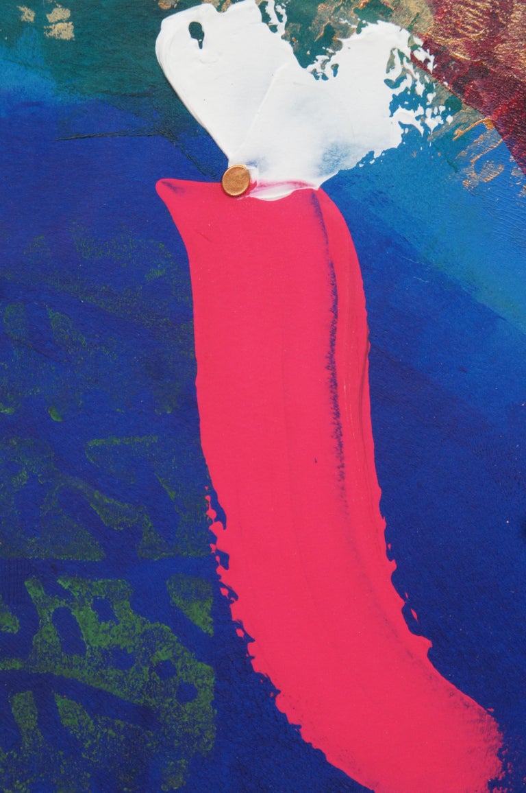 Lee White Original Expressionist Mixed Media Oil Acrylic Face Portrait ...