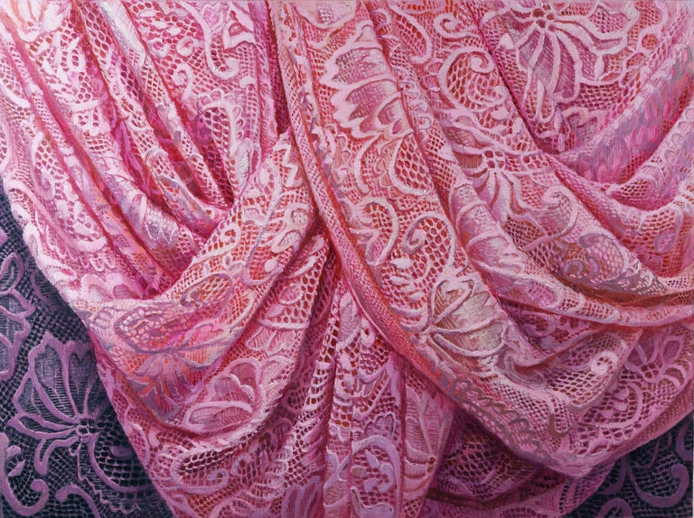 Leeah Joo - Parrhasius « Pretty In Pink », 2021, Leeah Joo, peinture à l'huile sur panneau ...