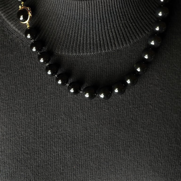 Black Jade Necklace Gump's San Francisco at 1stDibs