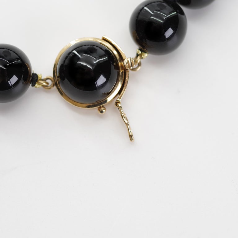 Black Jade Necklace Gump's San Francisco at 1stDibs