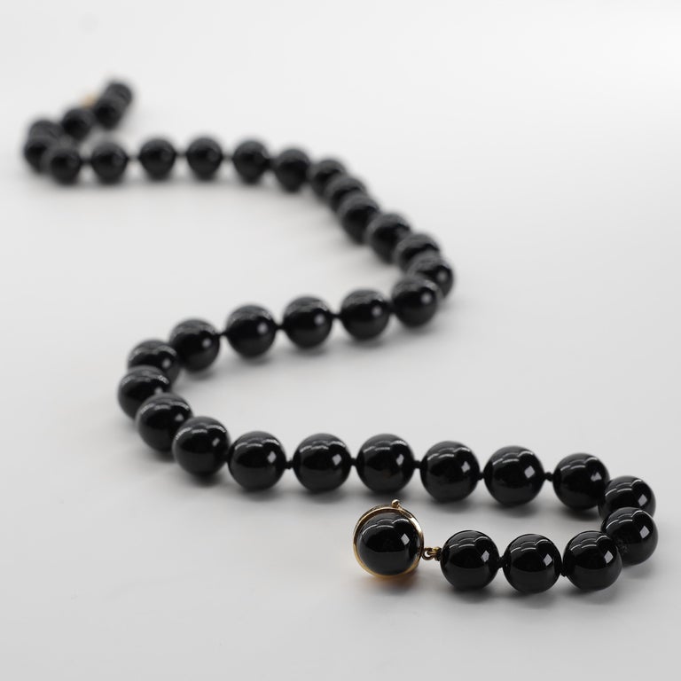 Black Jade Necklace Gump's San Francisco at 1stDibs