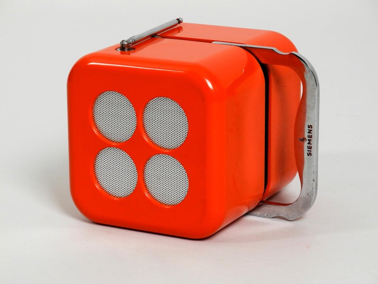 Legendary Orange Cube Radio by Dario and Mario Bellini for Siemens ...