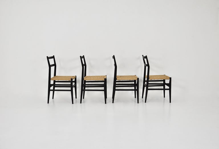 Leggera Chairs by Gio Ponti for Cassina, Set of 4, 1960s For Sale at ...