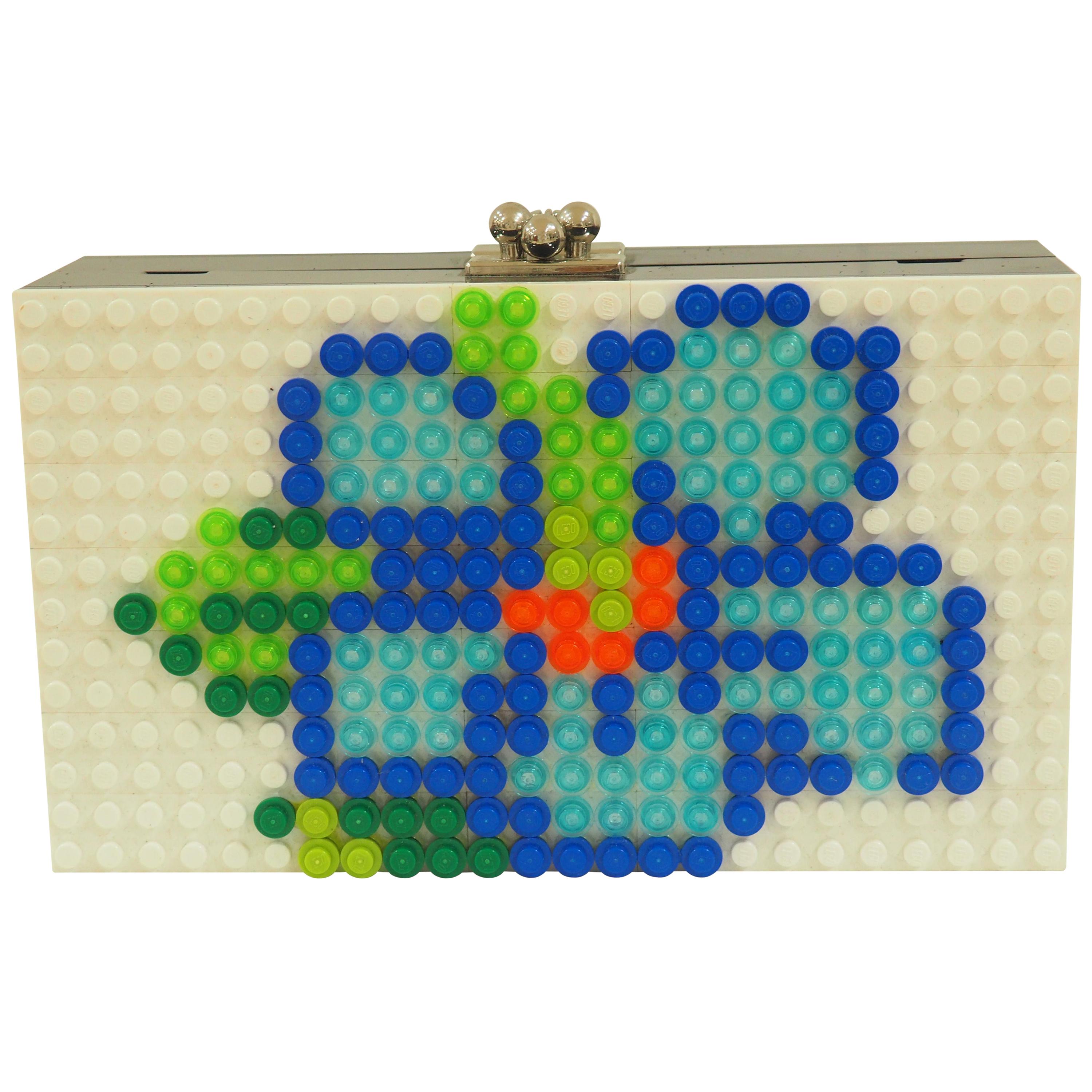 R Y Augousti Green Python Snakeskin Leather Clutch Handbag Purse Pouch ...