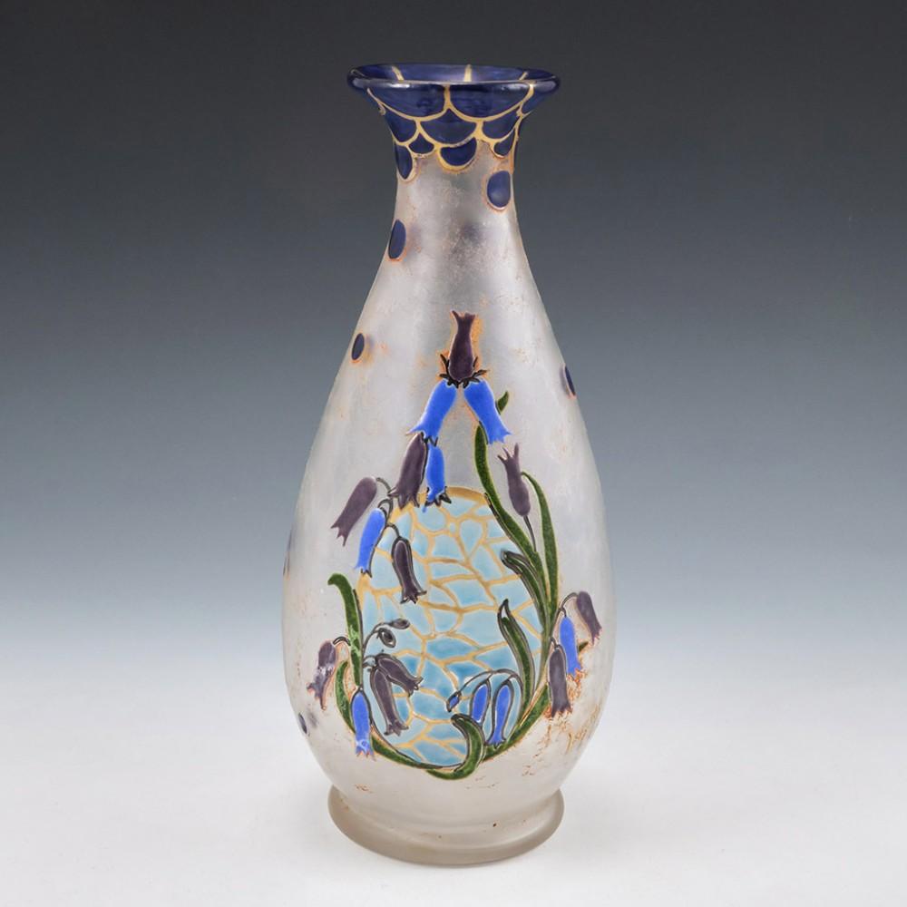 Legras Enamelled Vase c1920 For Sale at 1stDibs