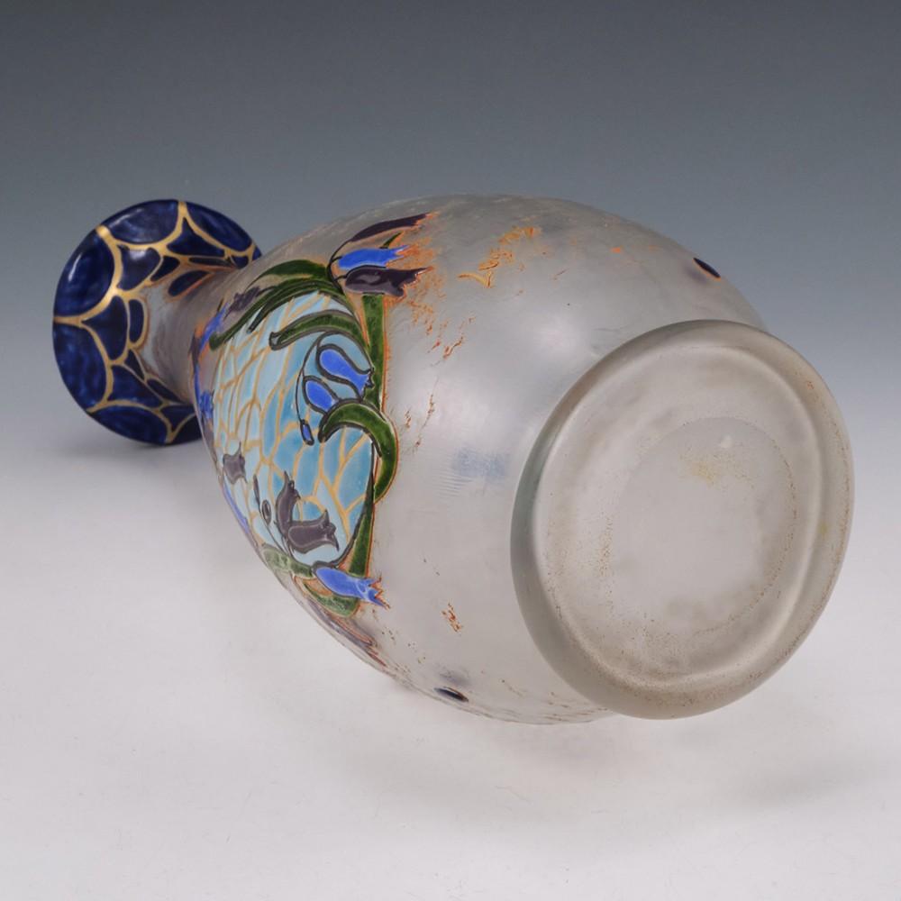 Legras Enamelled Vase c1920 For Sale at 1stDibs