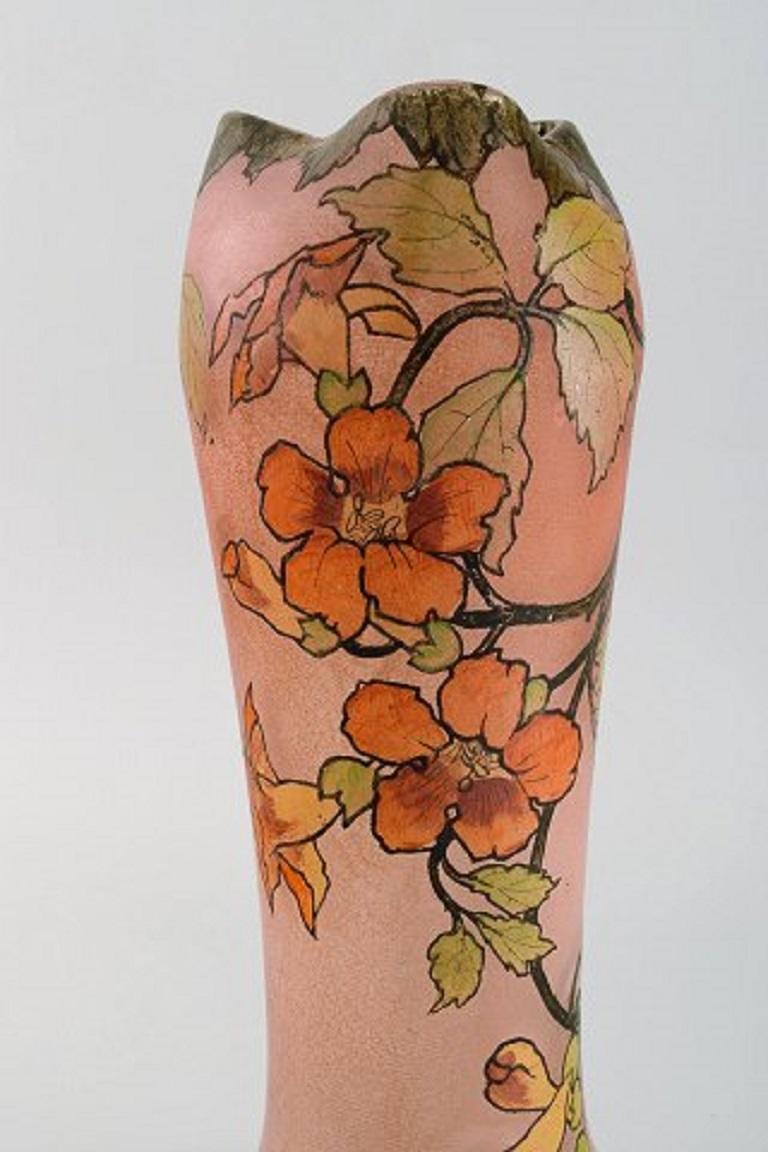 Legras, France, Two Vases in Mouth Blown Art Glass Decorated with ...