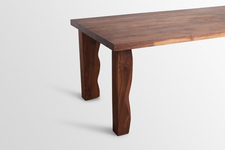 Legs Handcarved Walnut Dining Table For Sale at 1stDibs