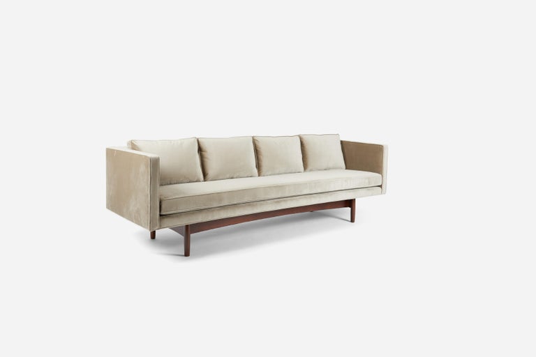 Lehigh-Leopold Floating Sofa on Walnut Base at 1stDibs