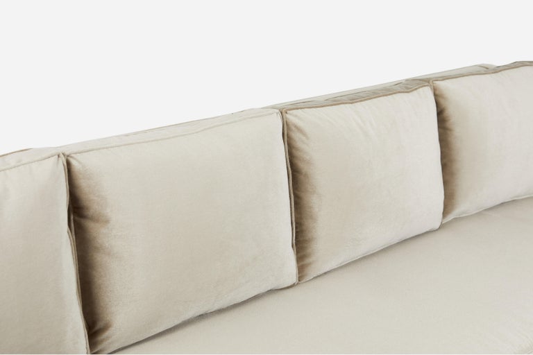 Lehigh-Leopold Floating Sofa on Walnut Base at 1stDibs