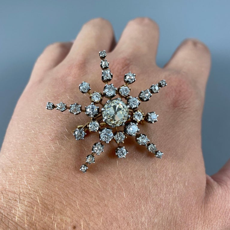 Leitão and Irmão Antique 19th Century Diamond Star Tortoise Shell ...