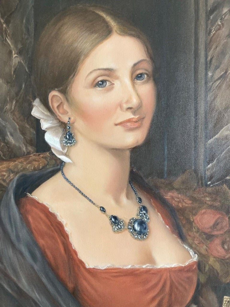 Leith Ridley - Lucia - Portrait Oil Painting Colors Brown White Red ...