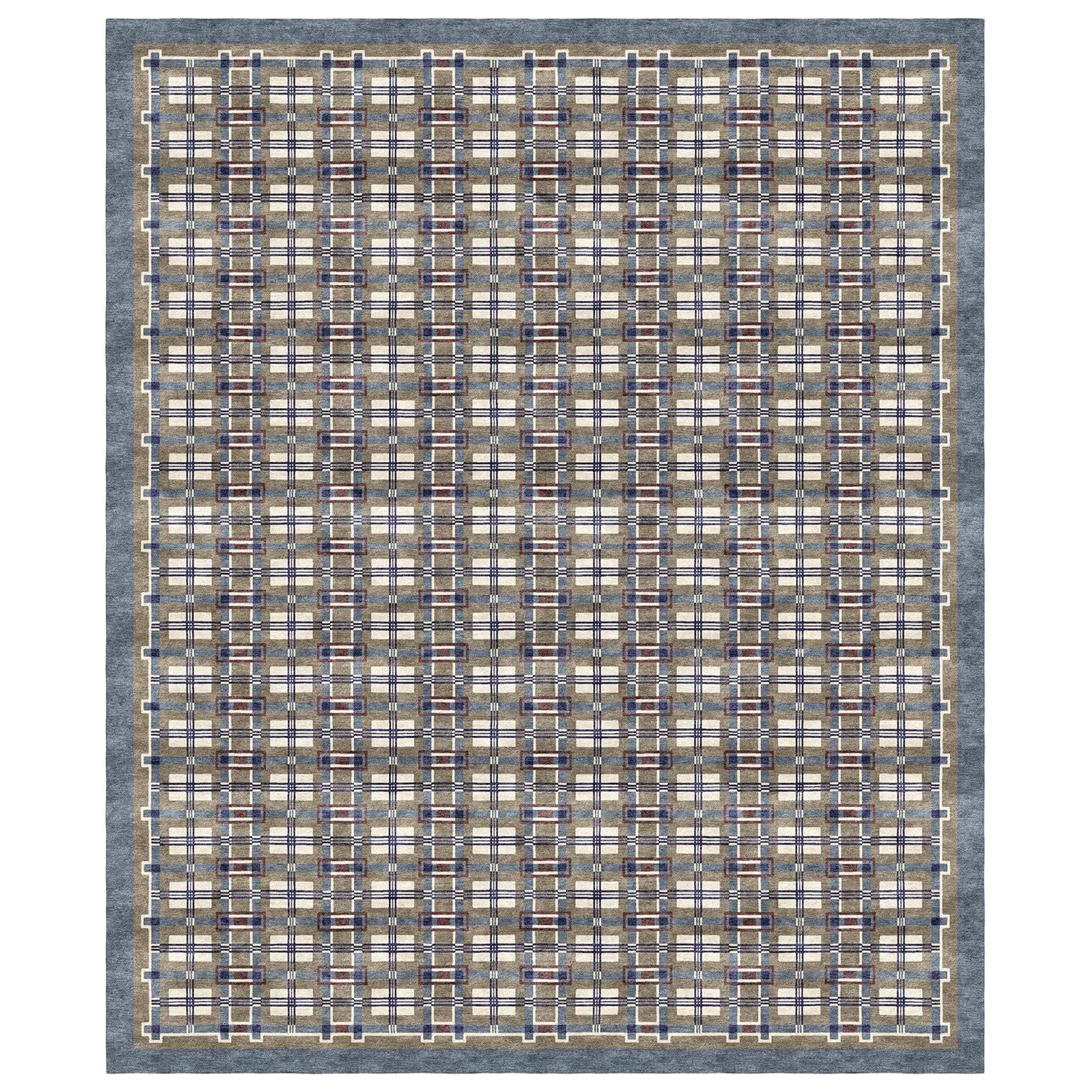 Composition XXI - Interesting Design Hand Knotted Wool Silk Rug For ...