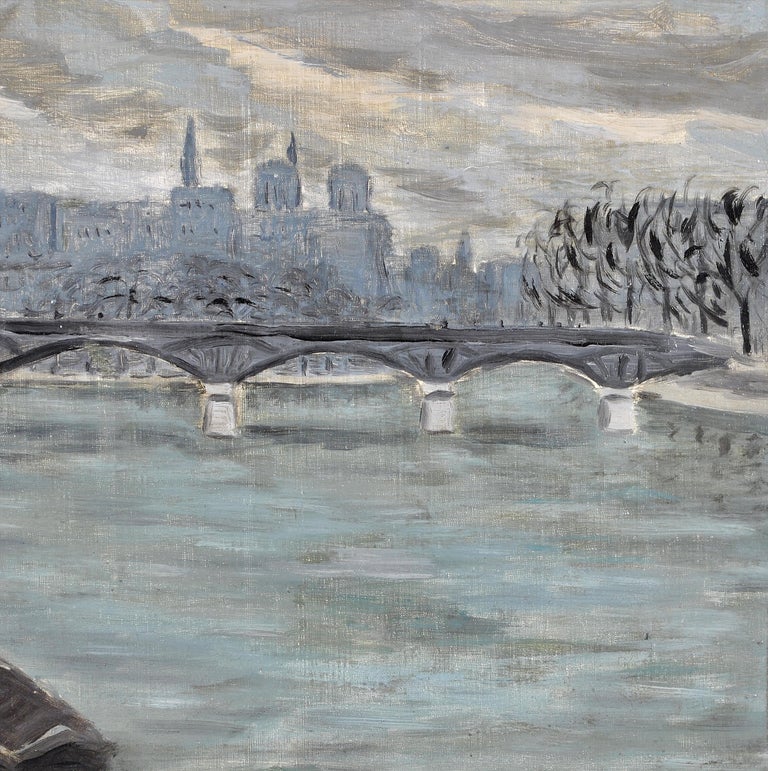 Lelia Caetani - La Seine - 1930's French Impressionist Oil on Canvas ...