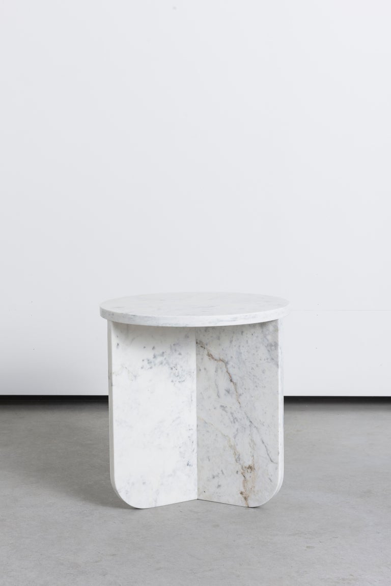 Leme Table, High, by Rain, Contemporary Side Table, White Matarazzo ...