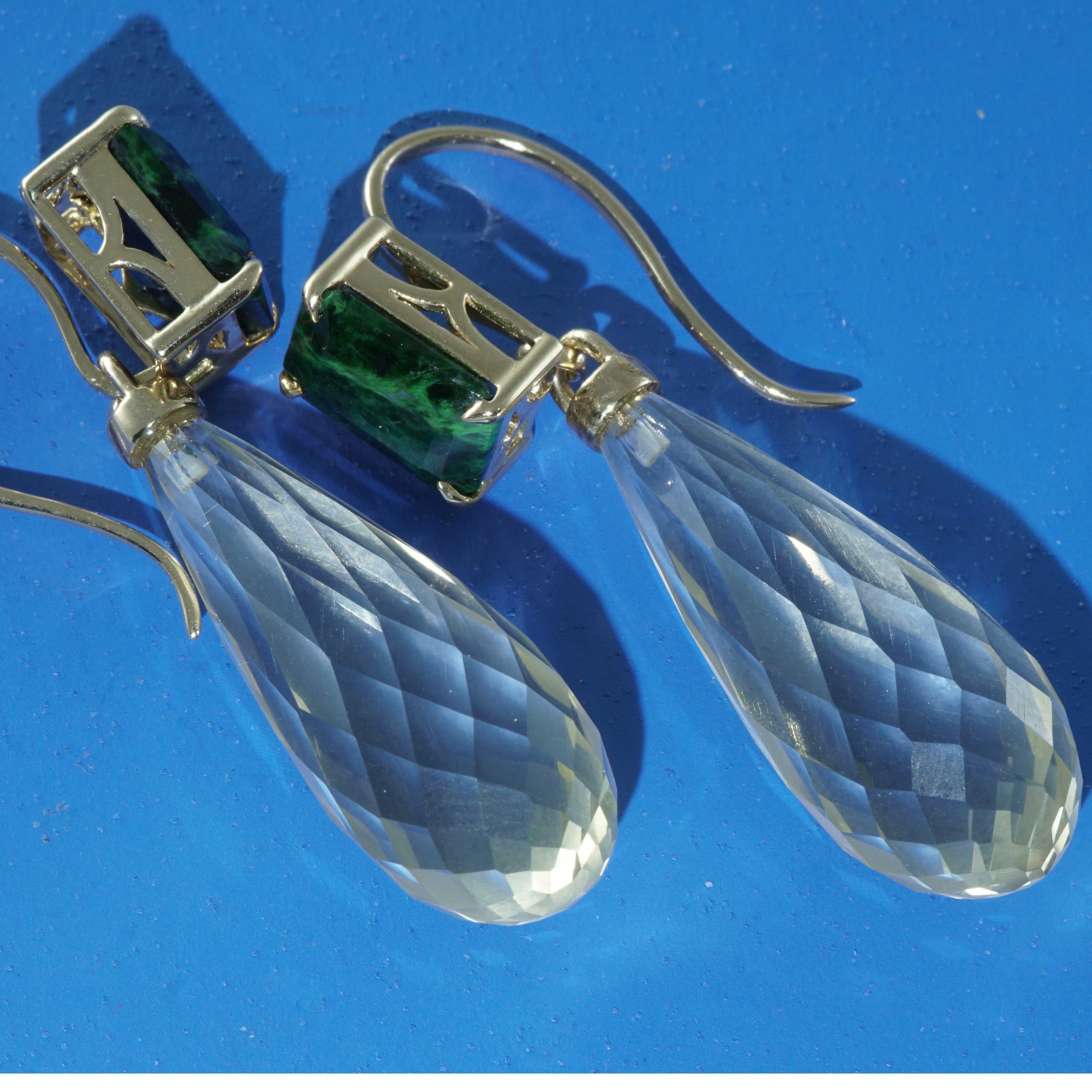 Lemon Citrine Chlormelanite Earrings Inspiration detachable Danglers ...