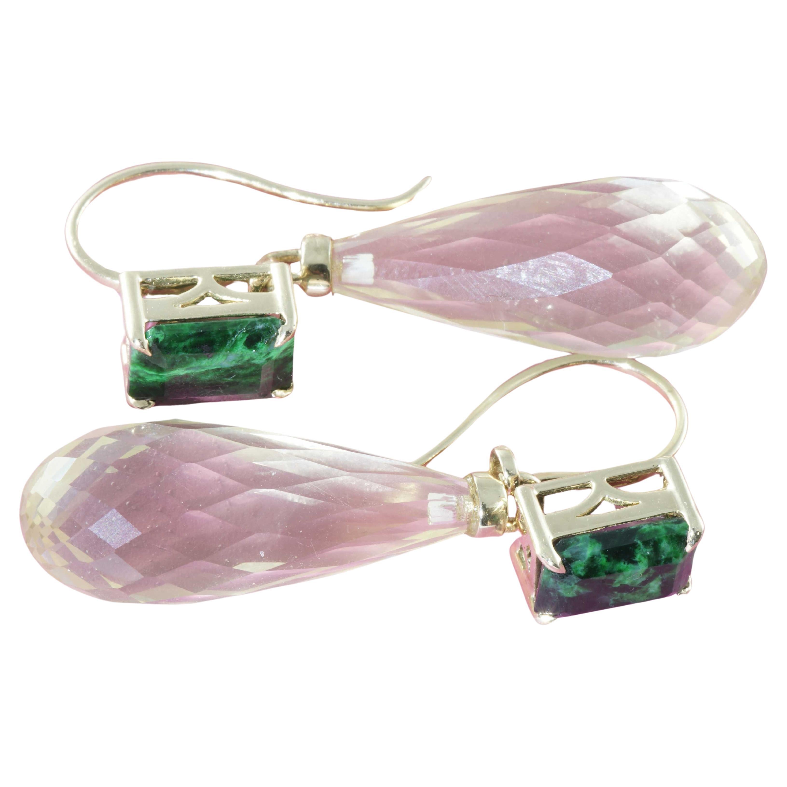 Lemon Citrine Chlormelanite Earrings Inspiration detachable Danglers ...