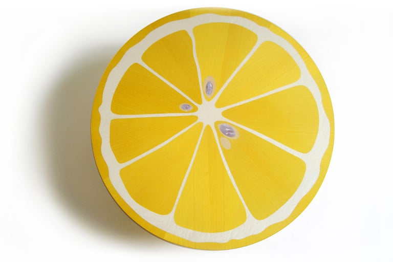 "Lemon Slice Table", Contemporary Marquetry Coffee Table by Studio ...