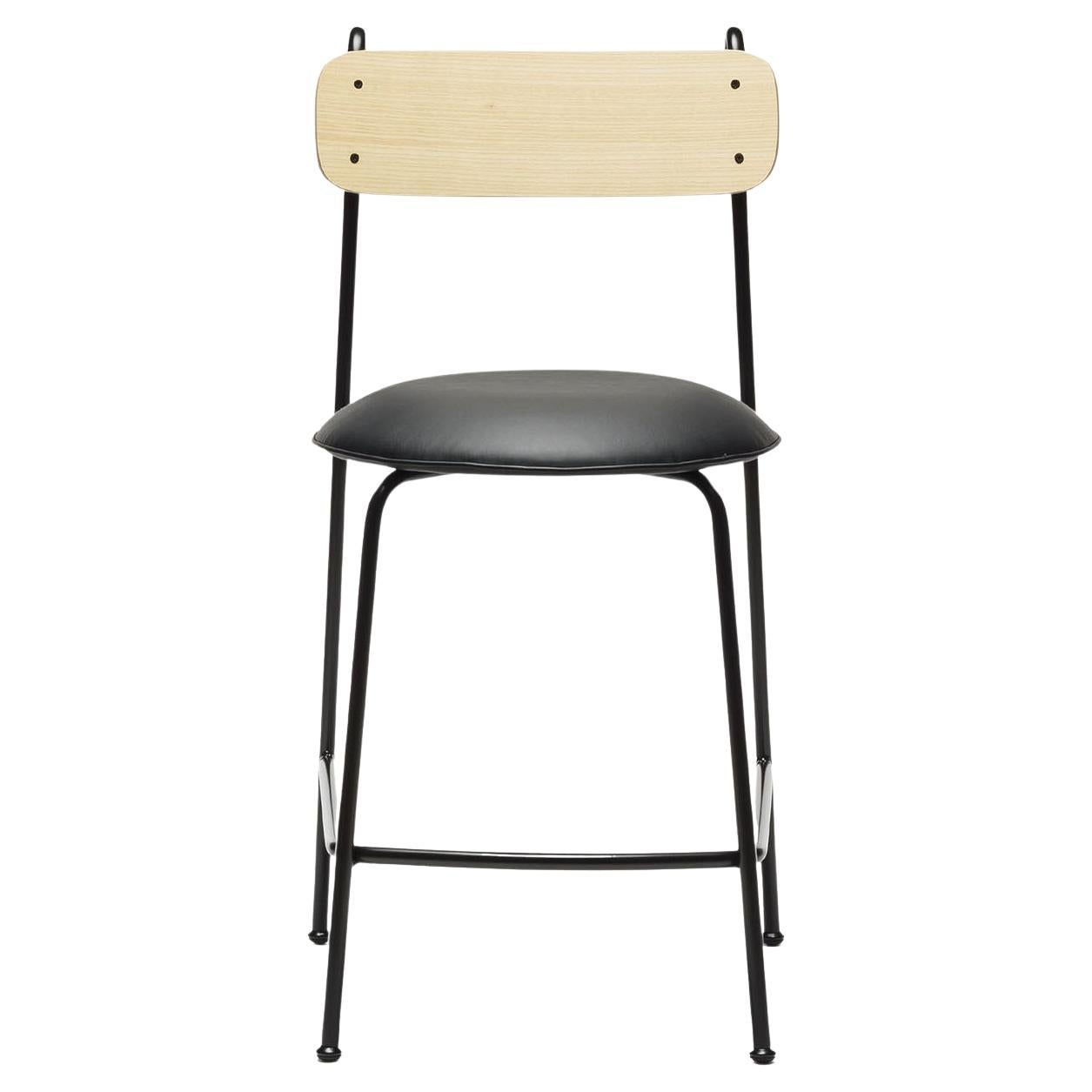 Lena Sg-65 Black And Natural Ash Bar Stool By Designerd For Sale at 1stDibs