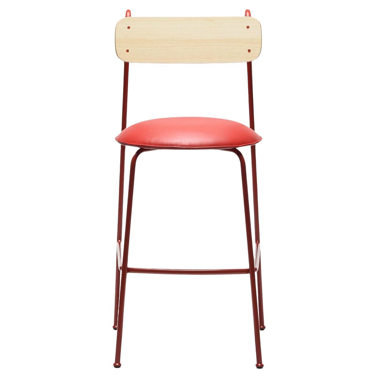 Lena Sg-75 Black And Walnut Ash Bar Stool By Designerd For Sale at 1stDibs