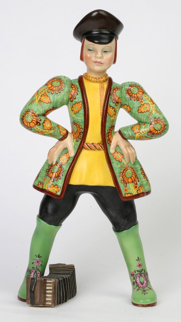 Lenci Art Deco Ivan the Russian Boy Pottery Figure by Elena Scavini For ...
