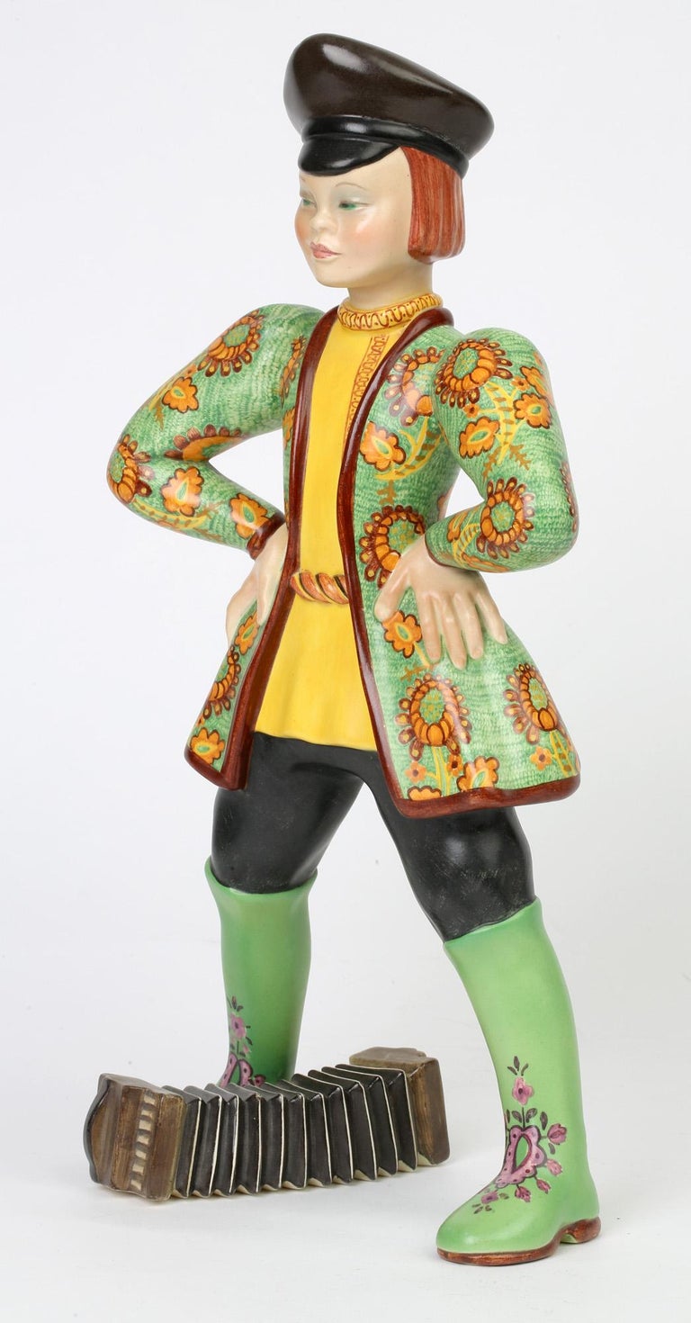 Lenci Art Deco Ivan the Russian Boy Pottery Figure by Elena Scavini For ...