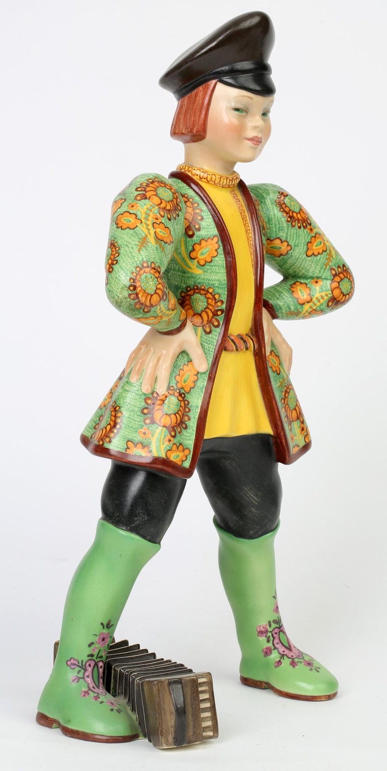 Lenci Art Deco Ivan the Russian Boy Pottery Figure by Elena Scavini For ...