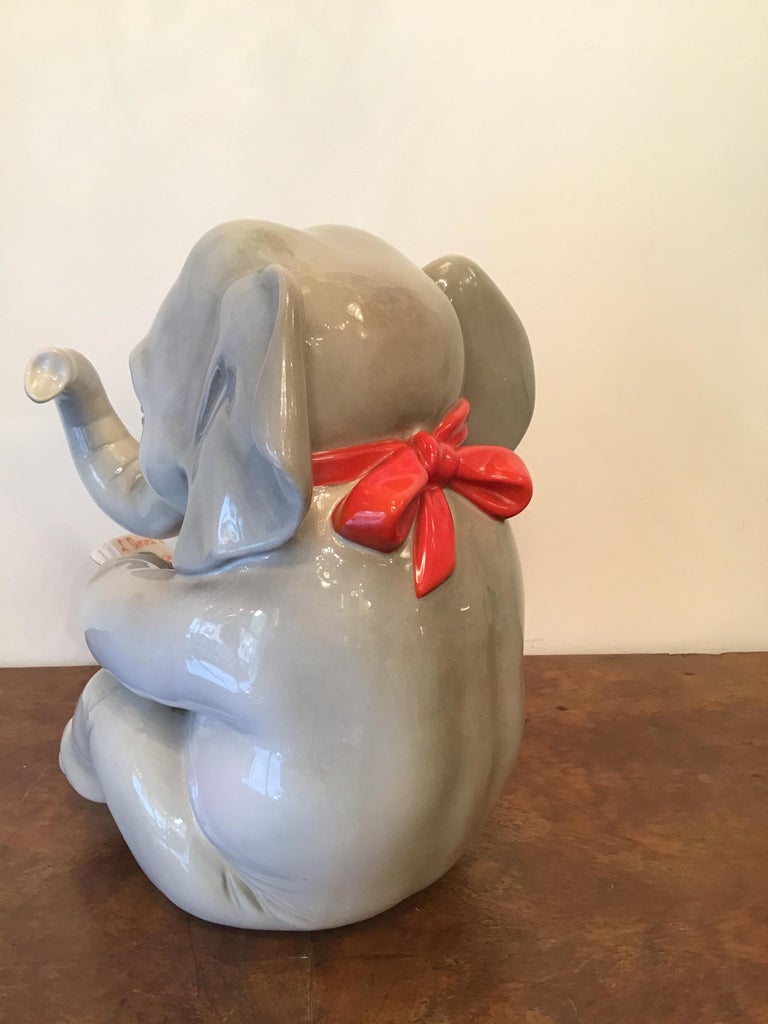 Lenci Ceramic Elephant 1950 Elena Scavini, Italy For Sale at 1stDibs