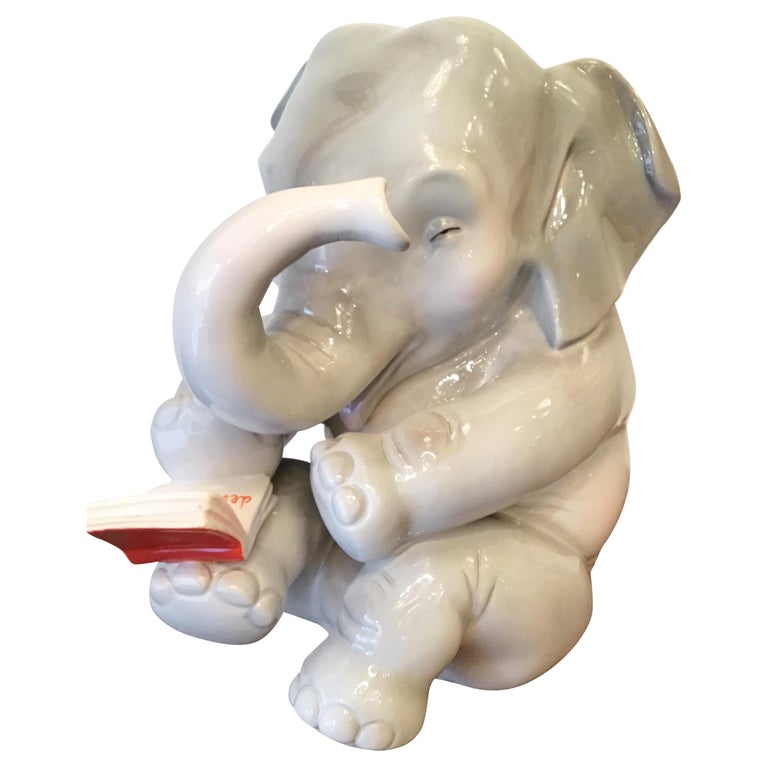 Lenci Ceramic Elephant 1950 Elena Scavini, Italy For Sale at 1stDibs
