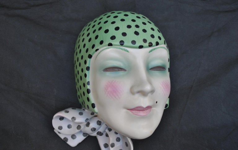 Lenci Italian Manufacturer of Ceramics "Mask with Knot" by Helen Konig ...
