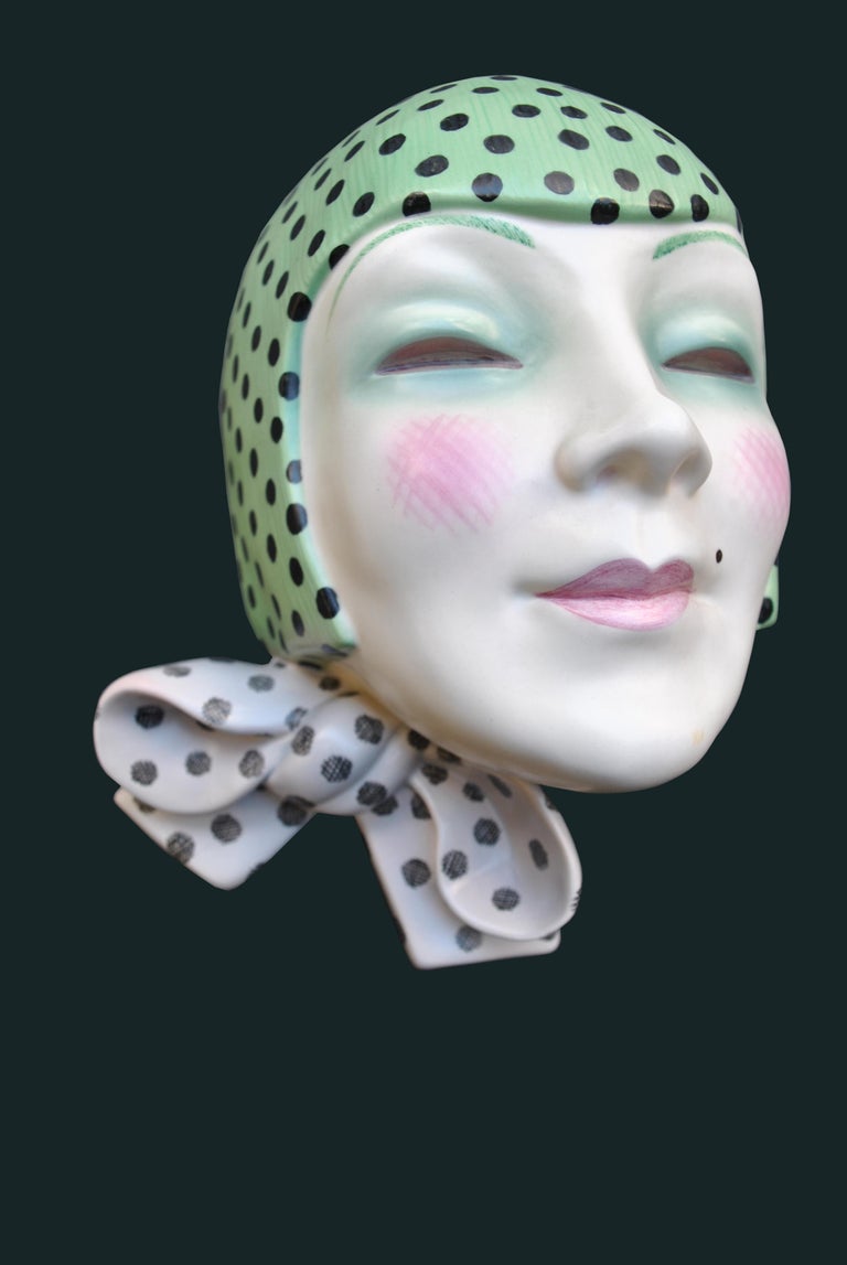 Lenci Italian Manufacturer of Ceramics "Mask with Knot" by Helen Konig ...