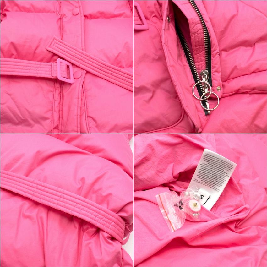 Lenki Lenki Pink Michelin Quilted-down jacket S at 1stDibs