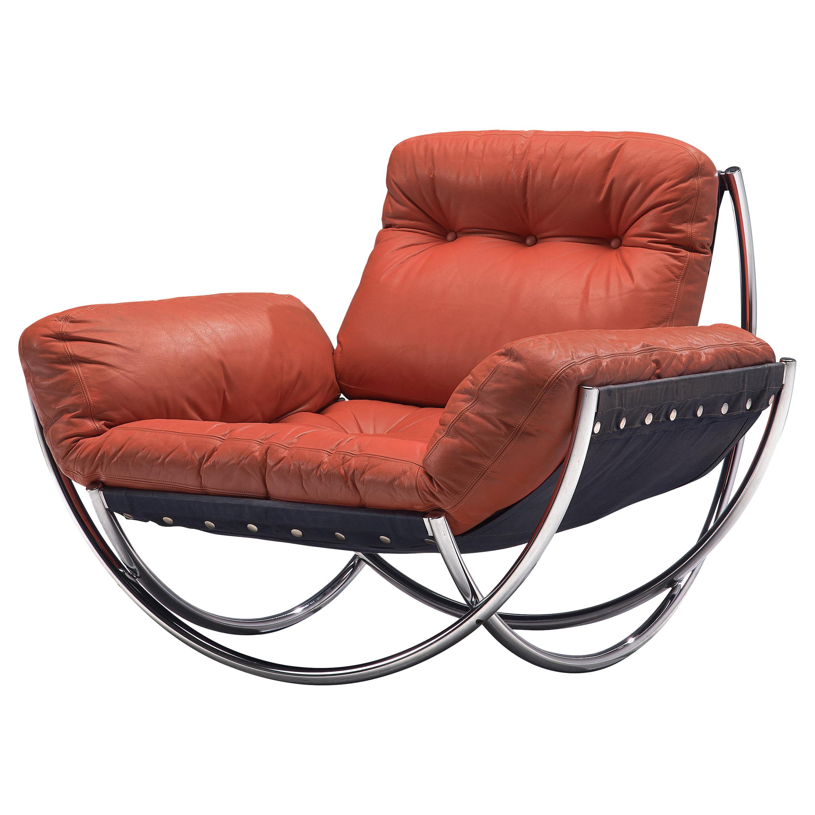 Pair of Mid-Century Modern Black Leather Chairs by Lennart Bender at ...