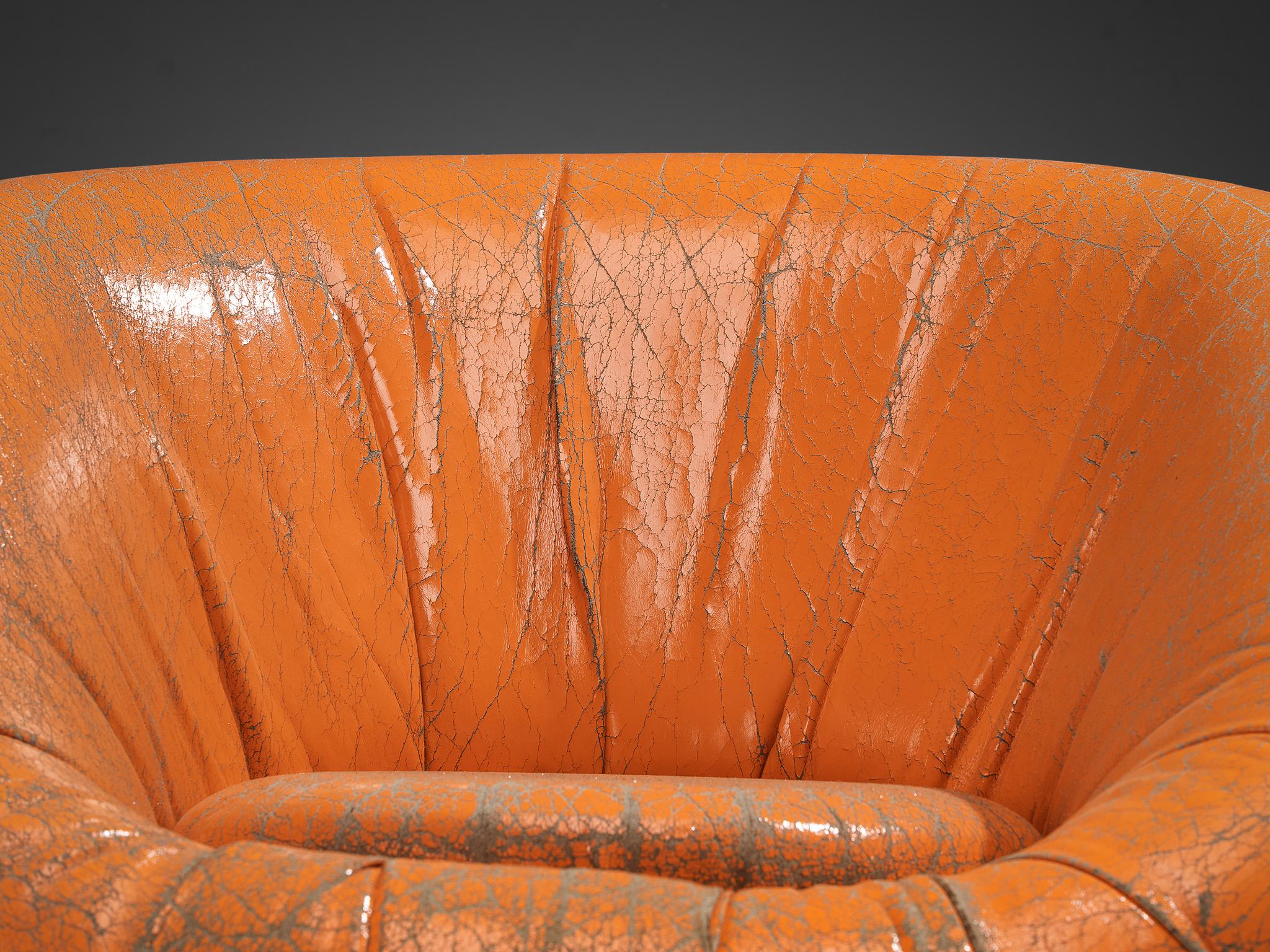 Lennart Bender for Ulferts AB Pair of 'Krokus' Lounge Chairs in Leather ...