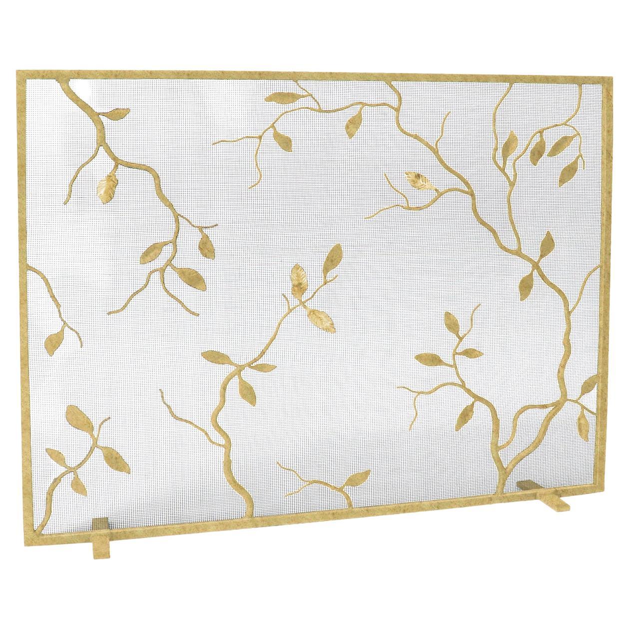 Lennox Fireplace Screen in Aged Gold For Sale at 1stDibs