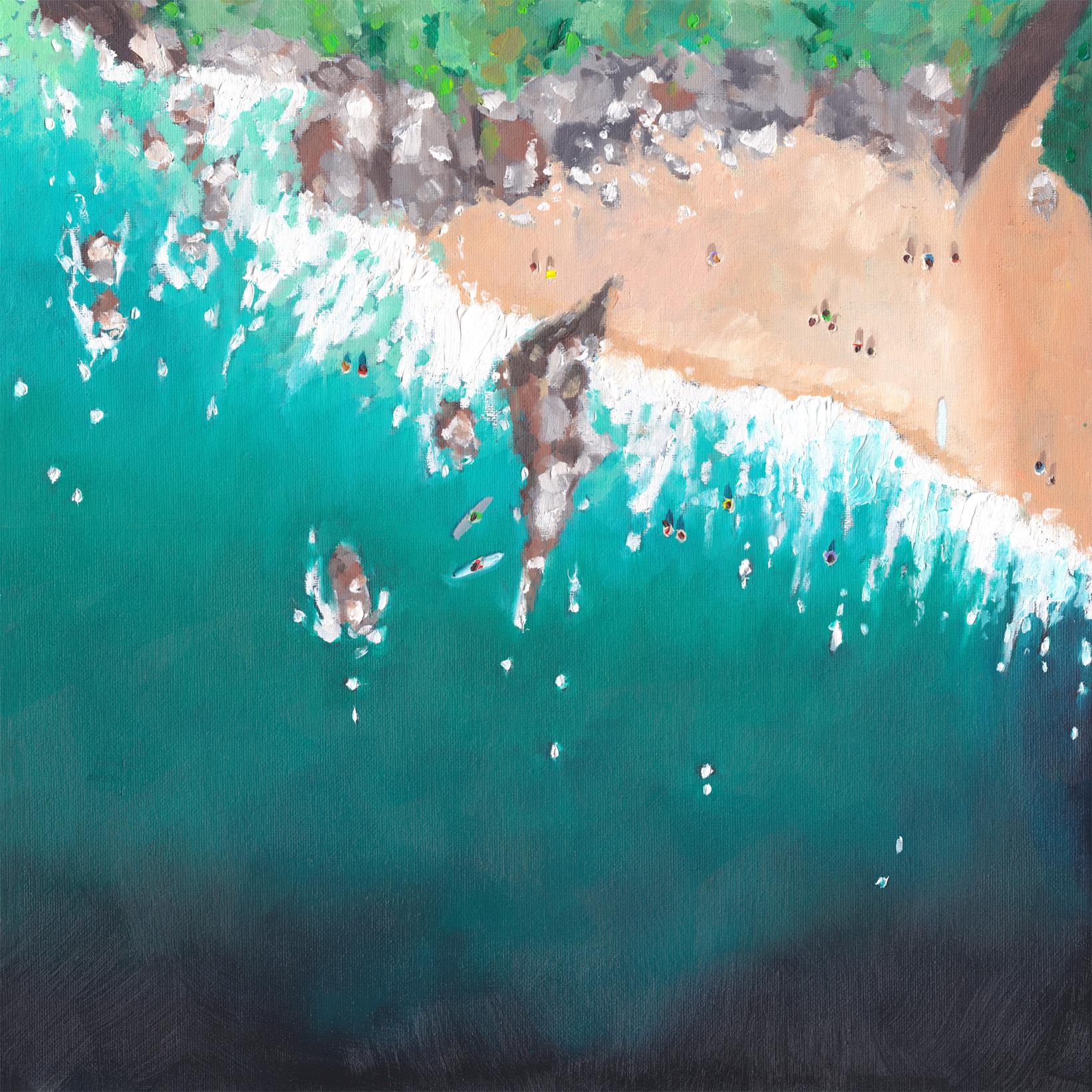 Leavon Bowman - Motion Bliss - water study realism seascape original modern oil painting photo ...