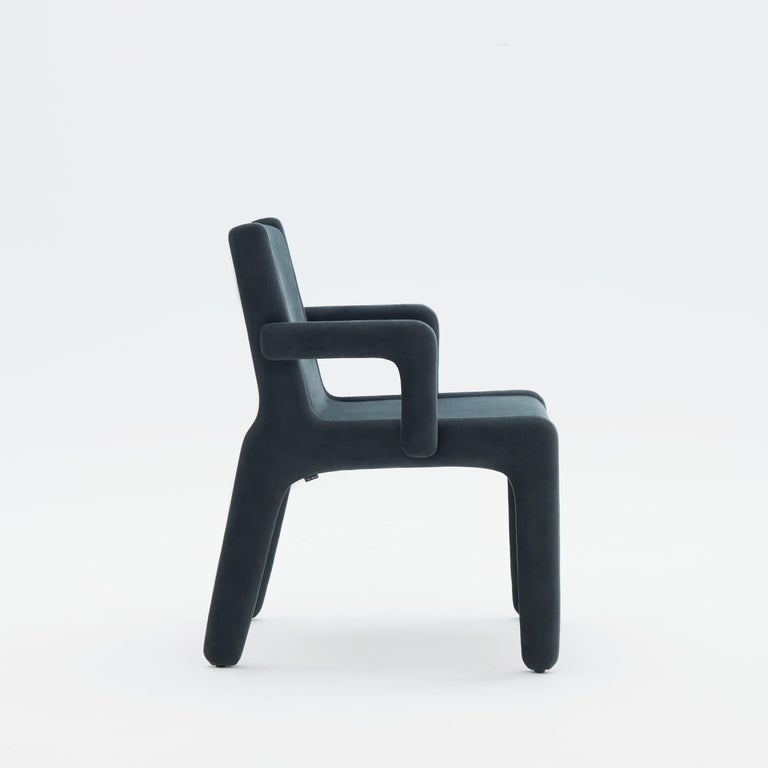 Lento Armchair Pewter Grey by Frank Chou For Sale at 1stDibs