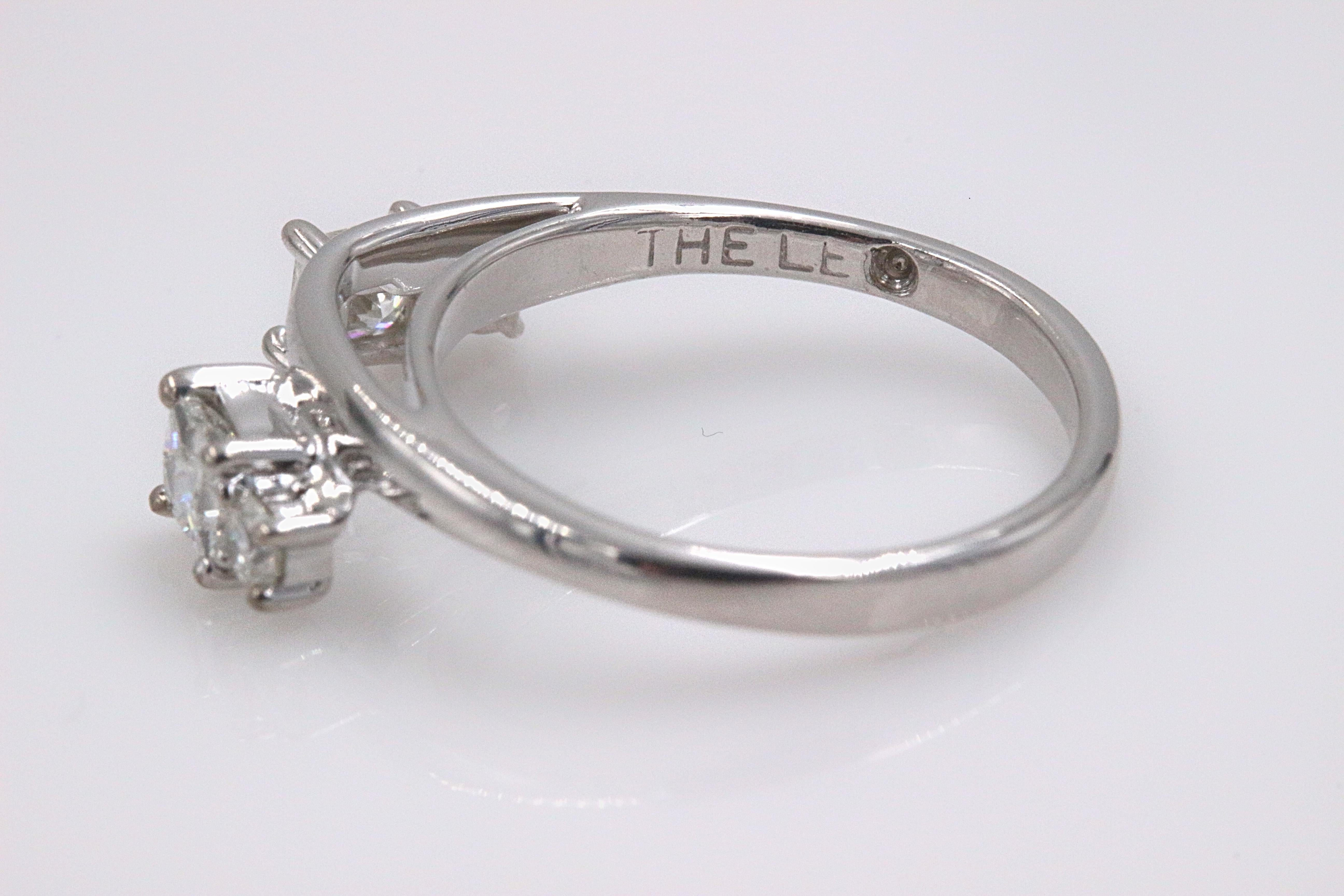 Leo Diamond Wedding Band Ring Princess 0.61 Carat Enhancer Insert 14 ...