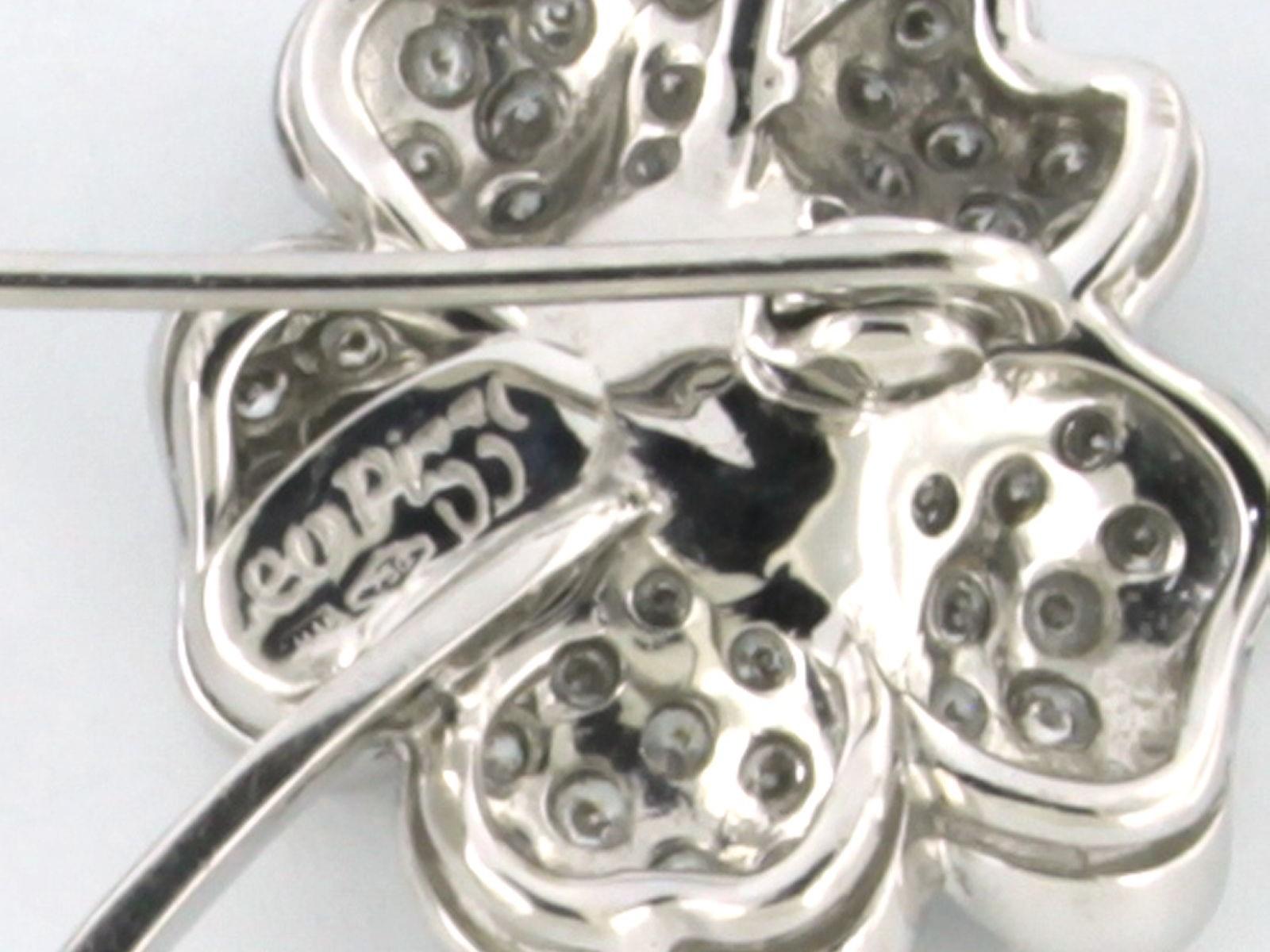 LEO PIZZO - Brooch with brilliant cut diamonds up to 3.00ct 18k white ...