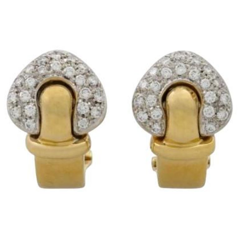 Leo Pizzo Earrings with Brilliant-Cut Diamonds Totaling Approx. 0.9 Ct ...