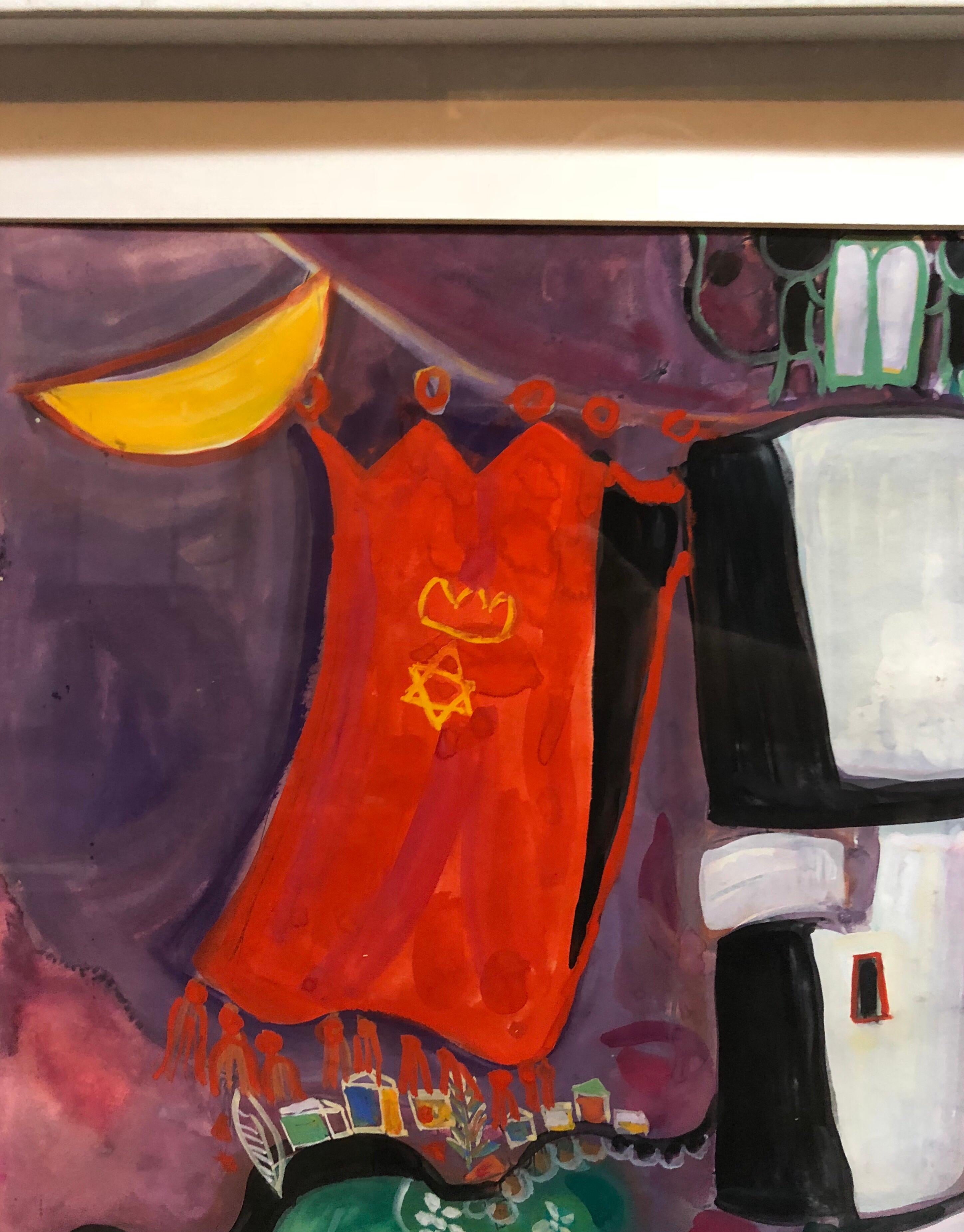 Leo Roth - Israeli Kibbutz Artist Judaica Shul Torah Ark Surrealist ...
